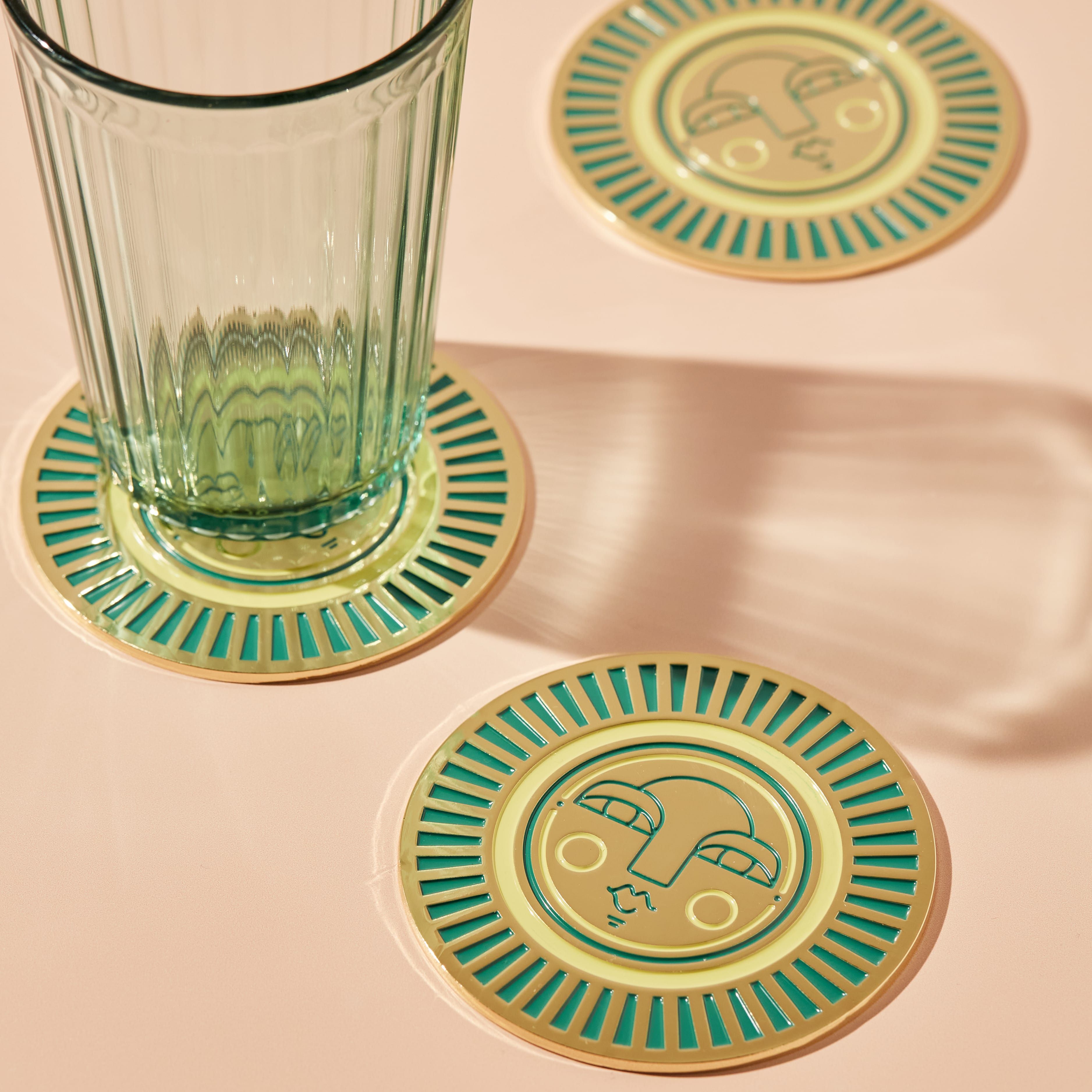 The Sol Coaster in teal – cai & jo