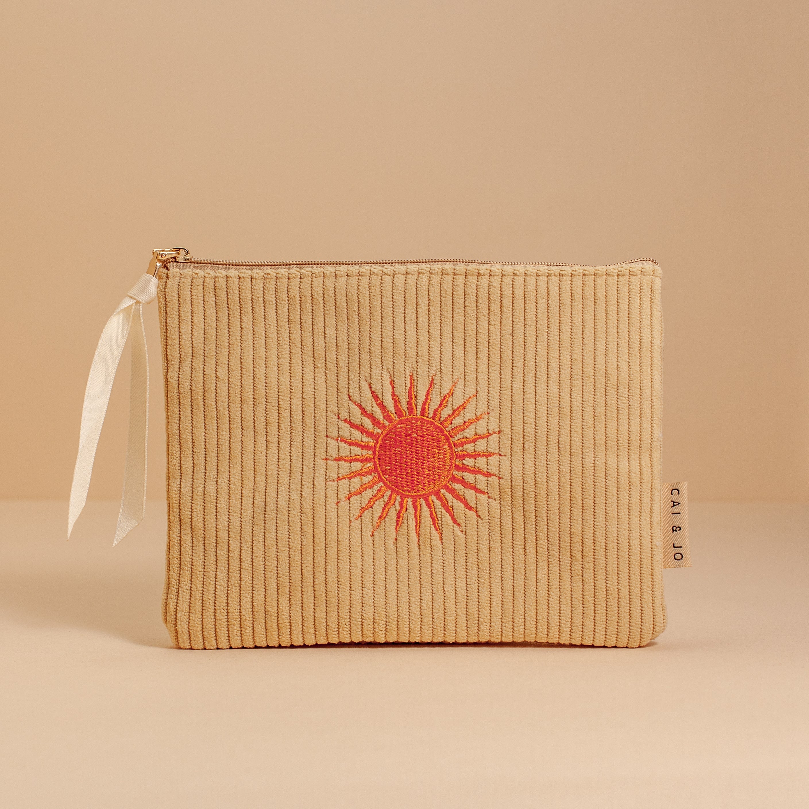 Corduroy Pouch in Pale Ochre – cai & jo