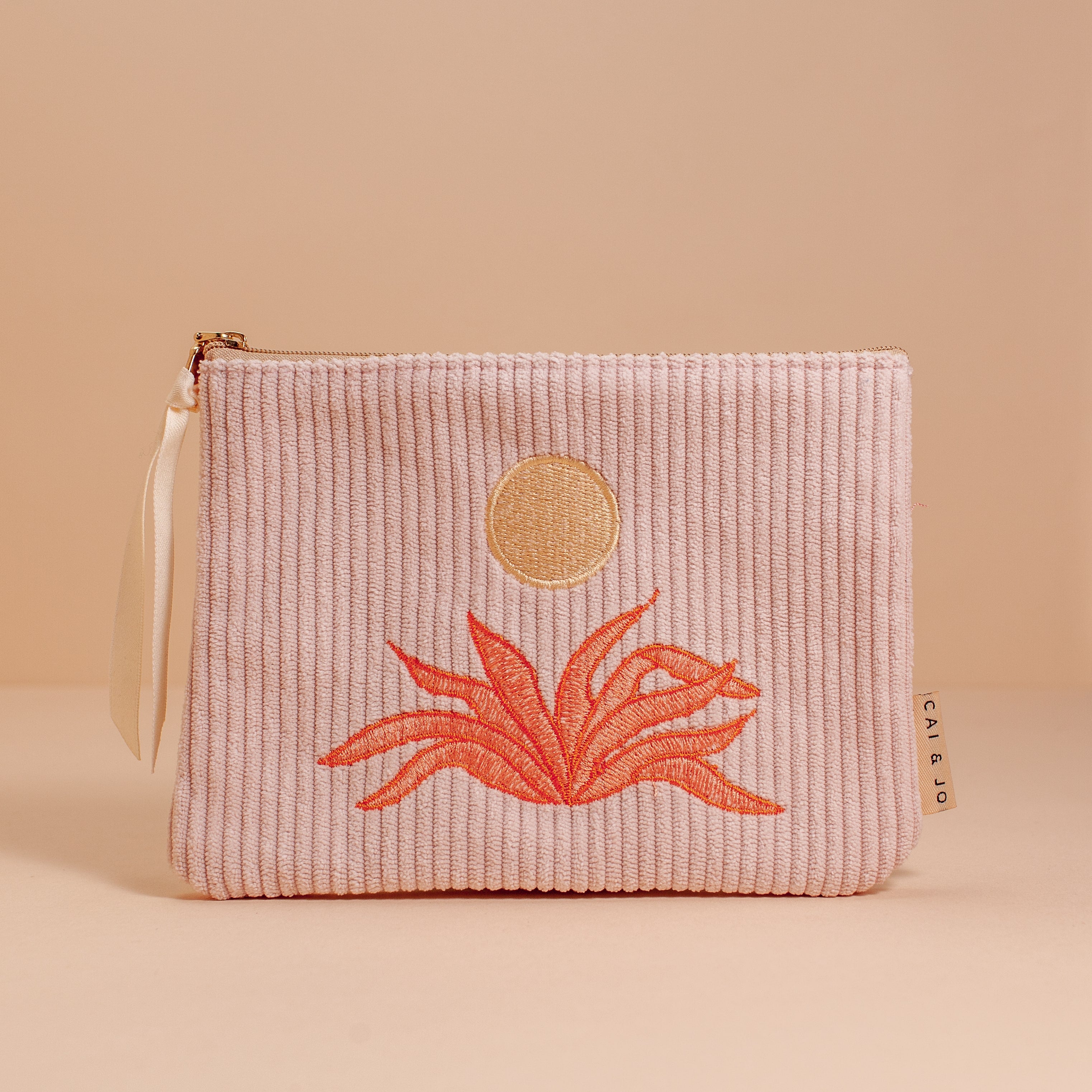 Corduroy Pouch in Pale Pink – cai & jo