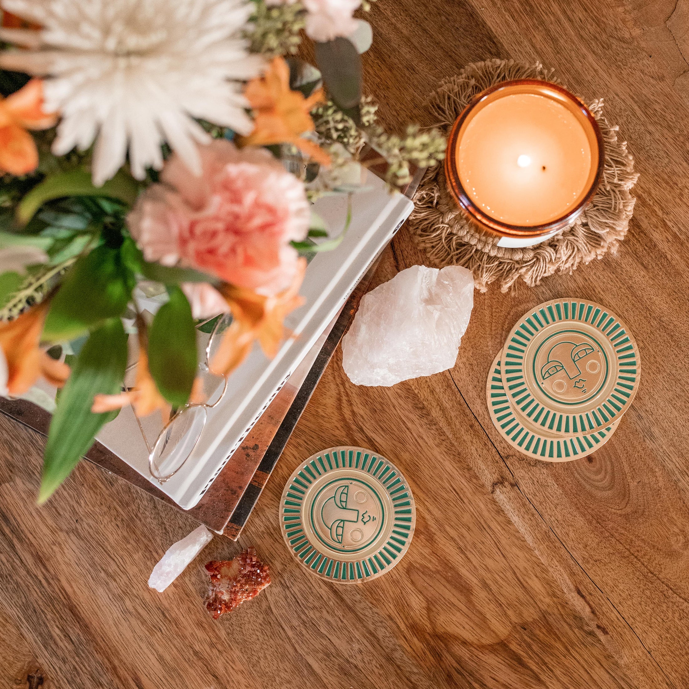 The Sol Coaster in teal – cai & jo